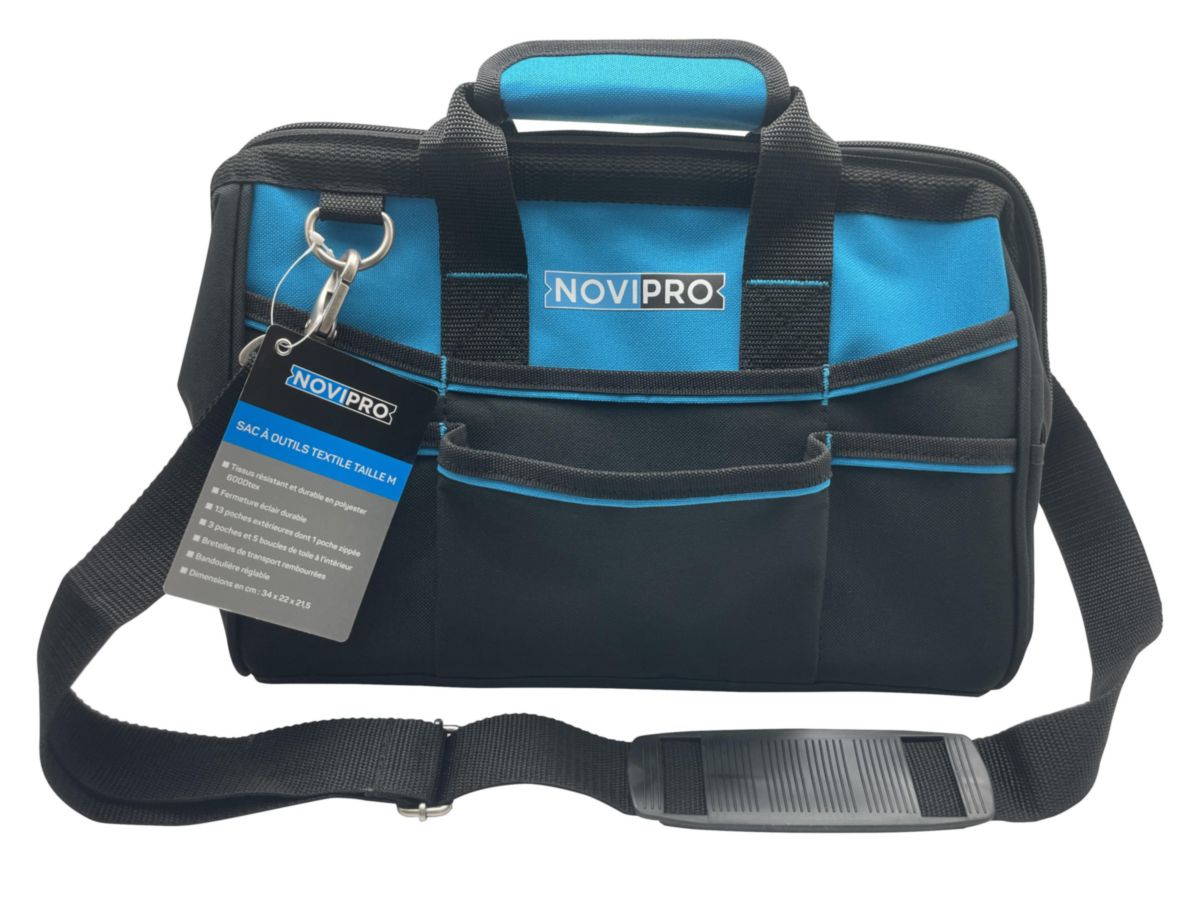 NOVIPRO - Sac à outils textile Taille M NOVIPRO | Clim+
