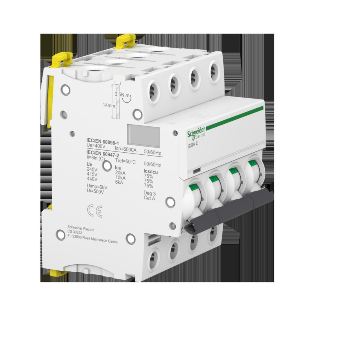 SCHNEIDER ELECTRIC - ACTI9 disjoncteur ic60N 4P 32A COURBE C Réf ...
