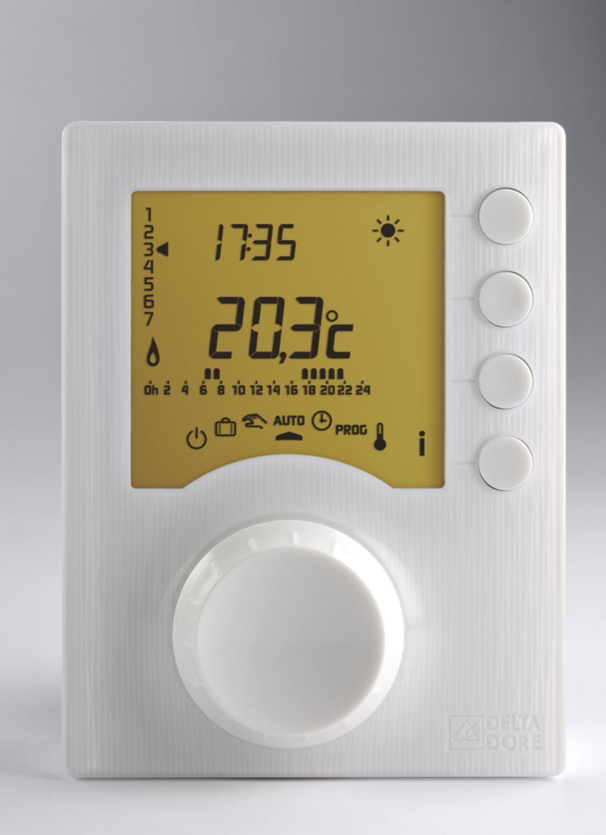 DELTA DORE - Thermostat programmable chauffage Tybox 137 - sans fil - avec 2 niveaux de consigne ...