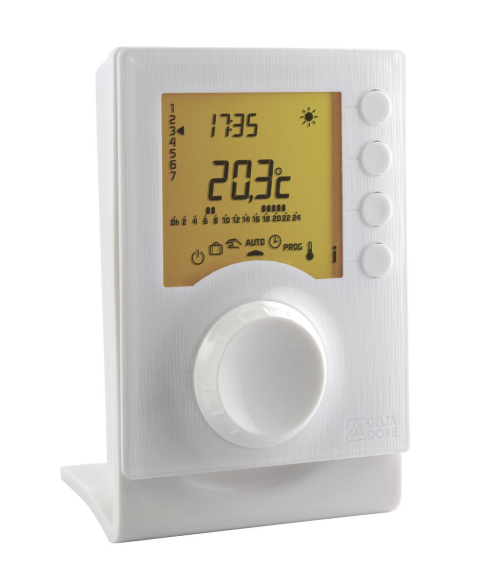 DELTA DORE - Thermostat programmable chauffage Tybox 137 - sans fil - avec 2 niveaux de consigne ...