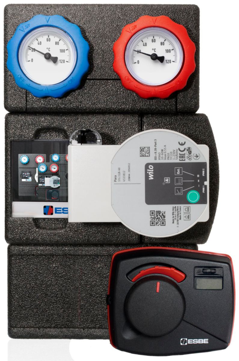 ESBE FRANCE - Groupe hydraulique circuit mélange DN20 - VRG438+CRDxxx-20-W7 NEUTRE - GRA311 ...