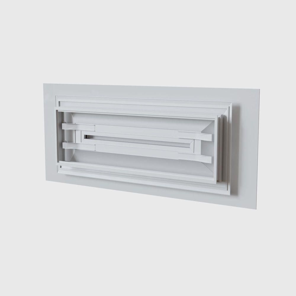 BAILLINDUSTRIE - Diffuseur de soufflage d'air decoratif confort white pour plenum de 600x200 mm ...