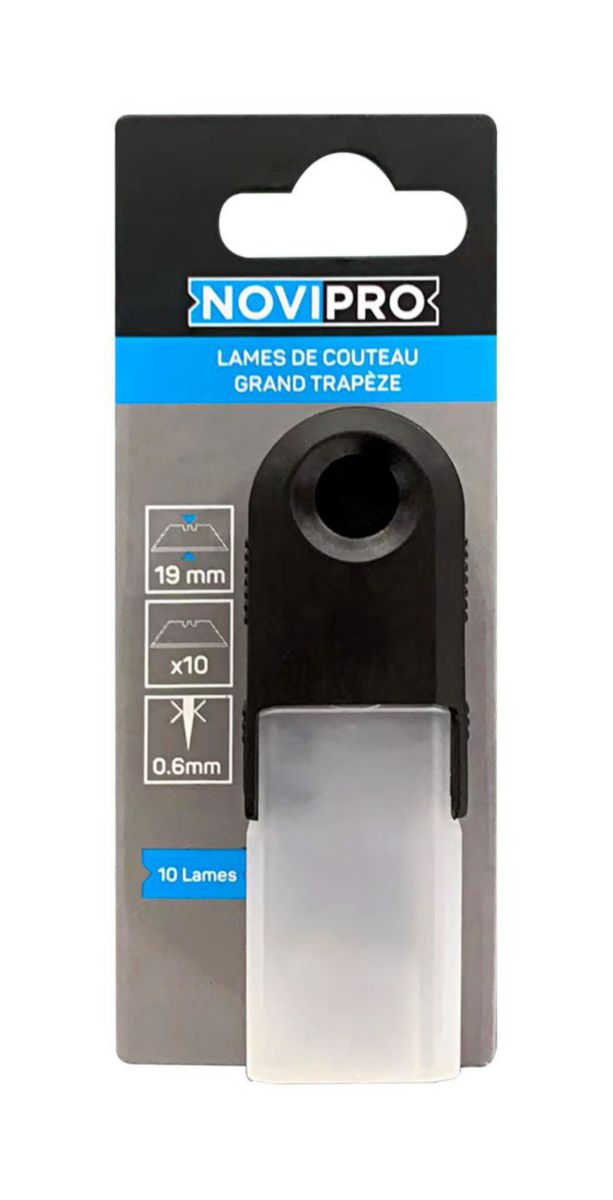 NOVIPRO - Lame Novipro grand trapèze - noir/gris métal 22mm ...