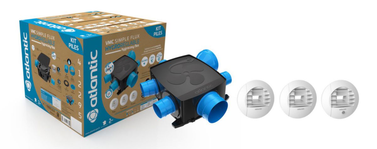 ATLANTIC CLIMATISATION VENTILATION - kit piles hygrocosy flex vmc hygro ...