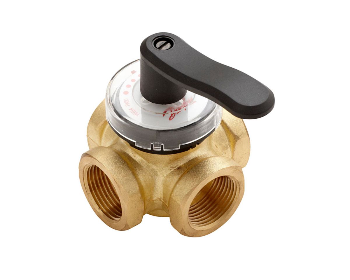 DANFOSS - Vanne rotative HRB 4 laiton 4 voies laiton DZR DN 15 Kv2,5 ...