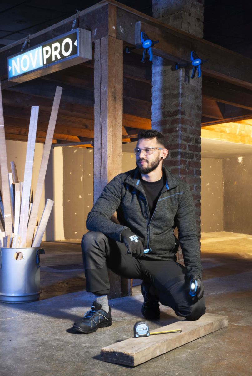 NOVIPRO - Sweat zippé gris chiné T.M Novipro | Clim+