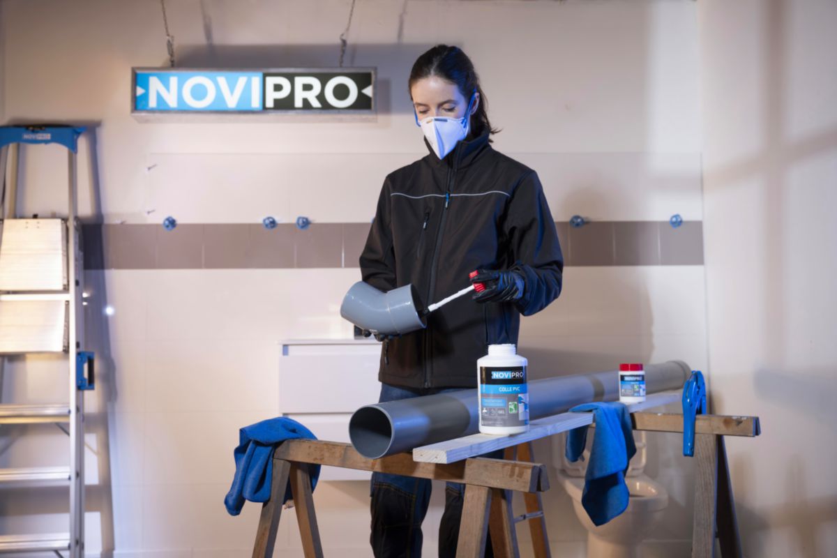 NOVIPRO - Colle gel PVC Novipro, 1 L pour réseau d'évacuation ou ...