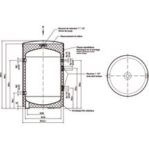 GLEN DIMPLEX - Ballon tampon et eau chaude 100 litres PSW 100 réf ...