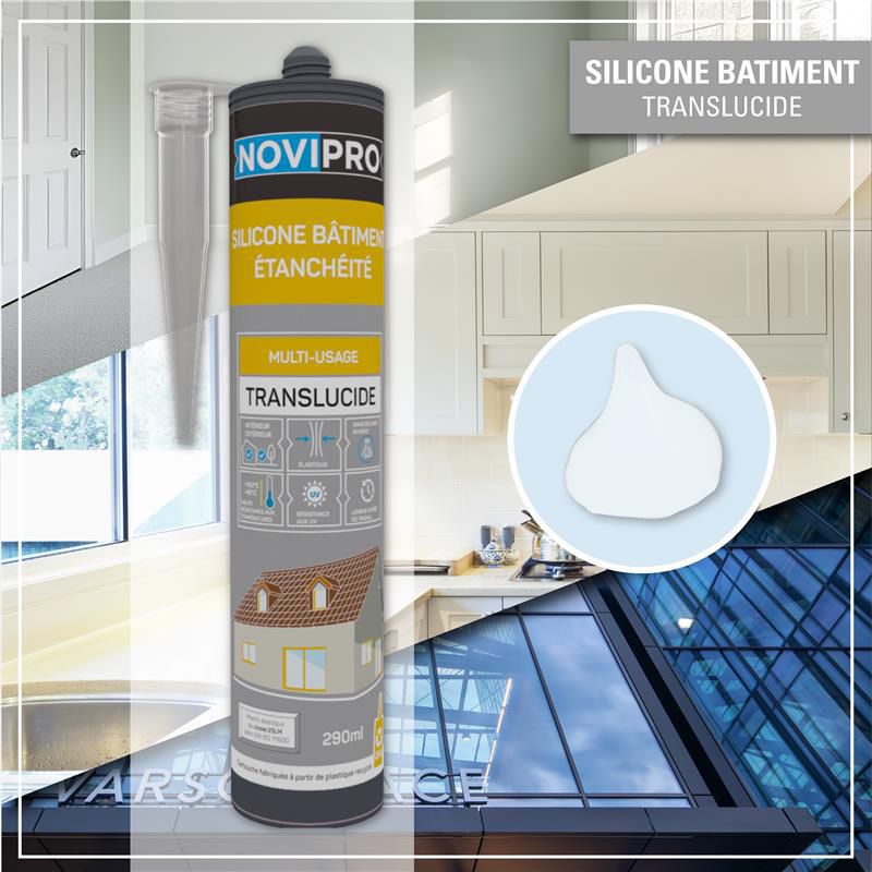 NOVIPRO - Mastic silicone bâtiment translucide NOVIPRO