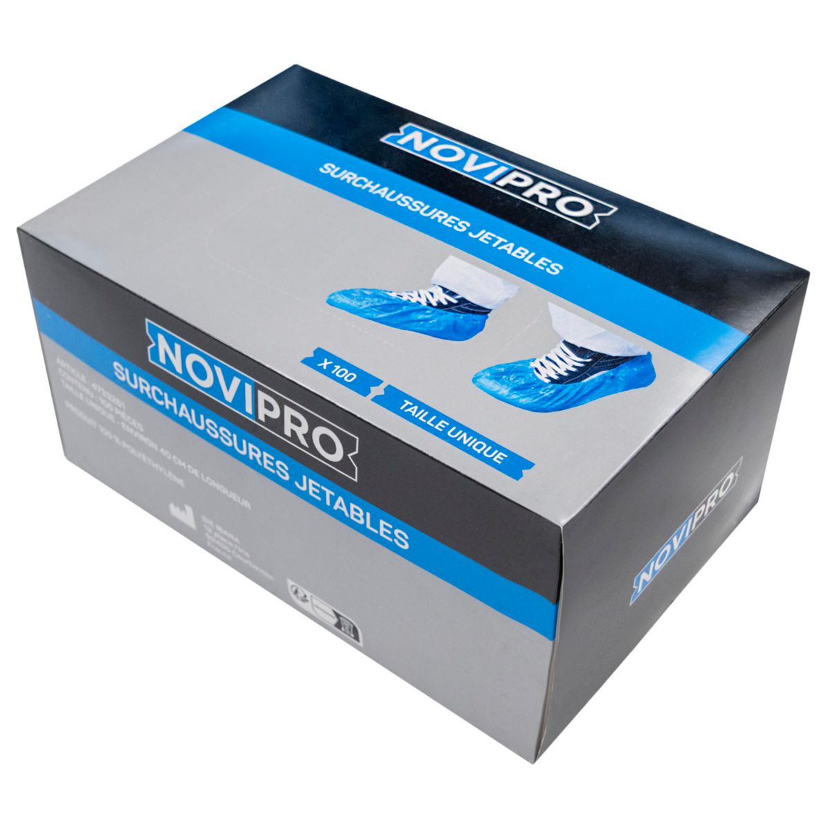 NOVIPRO - Couvre-chaussures jetable Novipro - boîte de 100 | Clim+