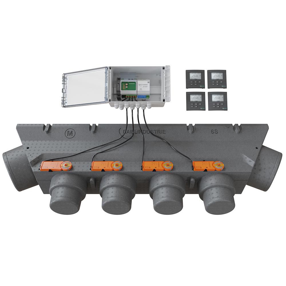 BAILLINDUSTRIE - Pack de régulation à 4 zones thermostats Anthracite ...