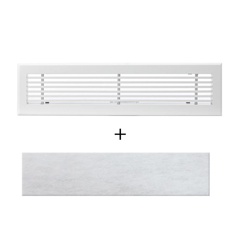 BAILLINDUSTRIE - Grille de reprise lineaire 600x150 blanc mate avec ...