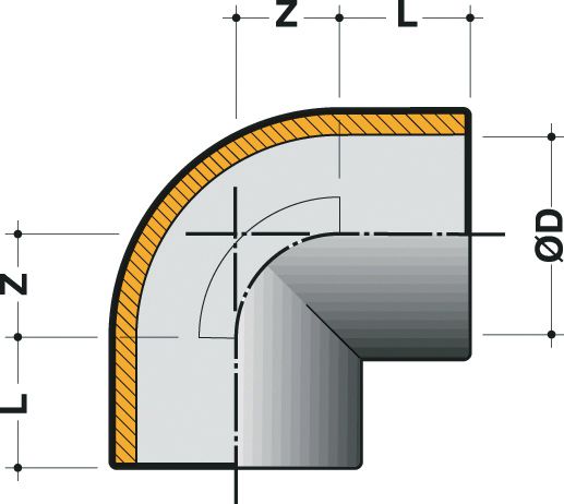 NICOLL - Coude 90° grand rayon PVC diamètre 50mm C50F | Clim+