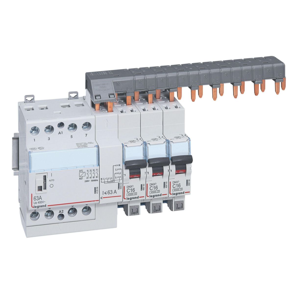 LEGRAND - Peigne alimentation HX3 4P tête de groupe Long. 6 modules Ref.405200 | Clim+
